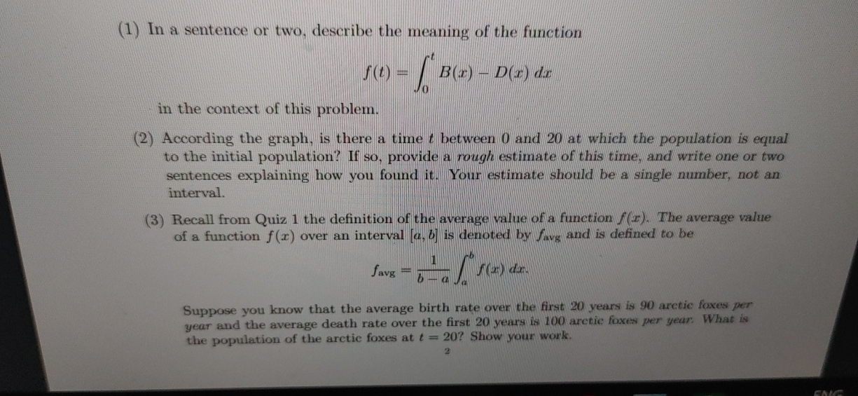 Solved (1) ﻿In a sentence or two, describe the meaning of | Chegg.com