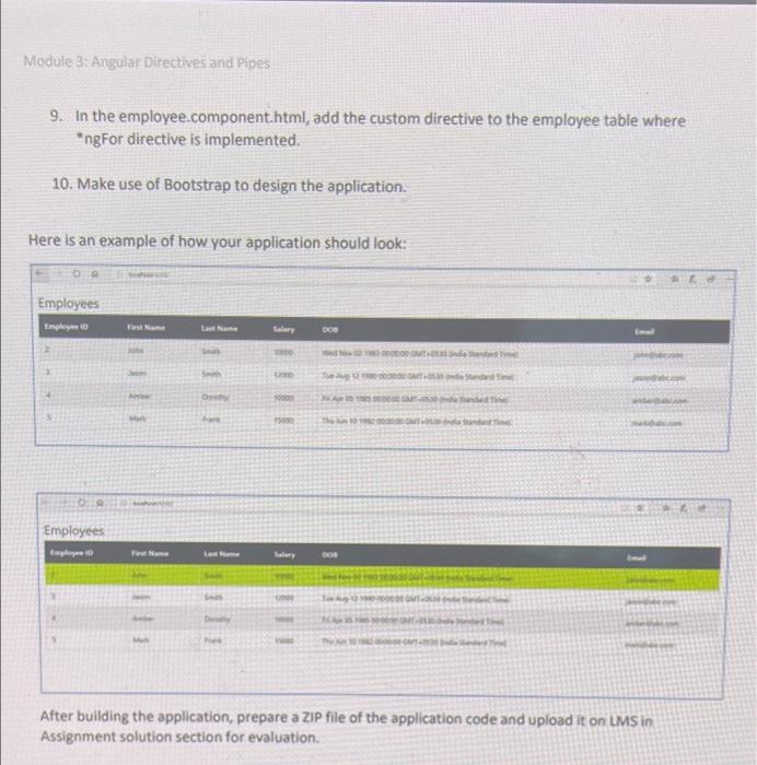 Problem Statement Display employee array using | Chegg.com
