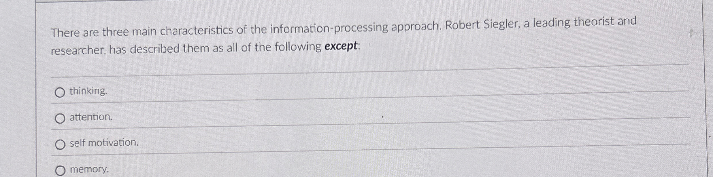 Solved There are three main characteristics of the | Chegg.com