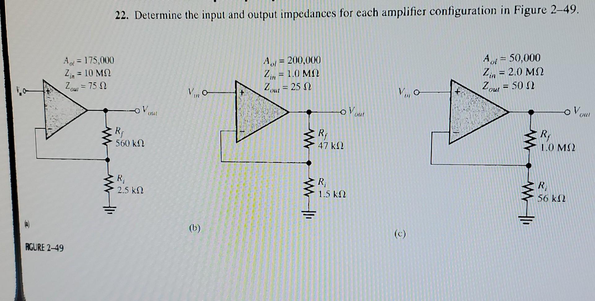 Solved 22 Determine The Input And Output Impedances For