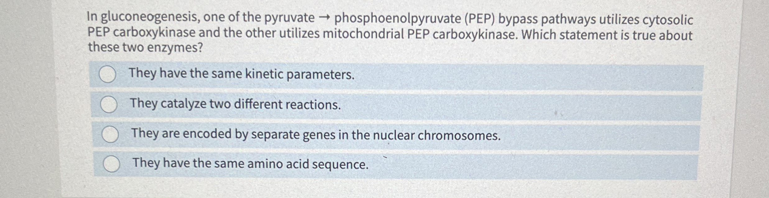 Solved In gluconeogenesis, one of the pyruvate → | Chegg.com