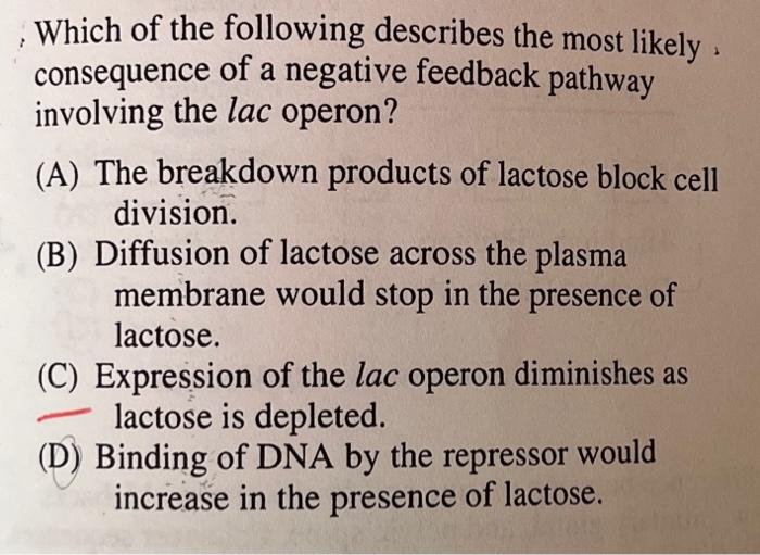 Solved Questions : LAC OPERON STRUCTURE The diagram above | Chegg.com