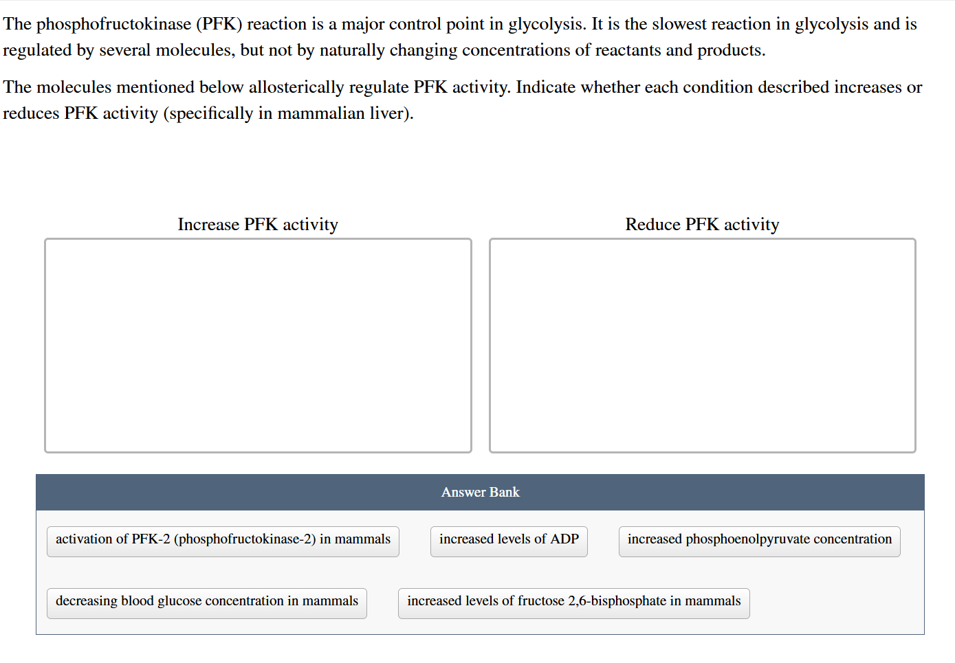 Solved The phosphofructokinase (PFK) ﻿reaction is a major | Chegg.com