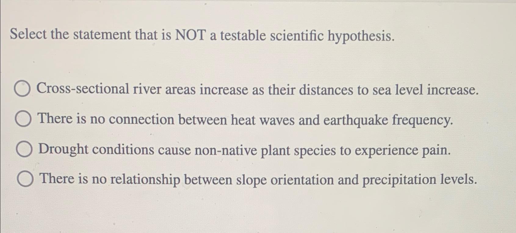 Solved Select the statement that is NOT a testable | Chegg.com
