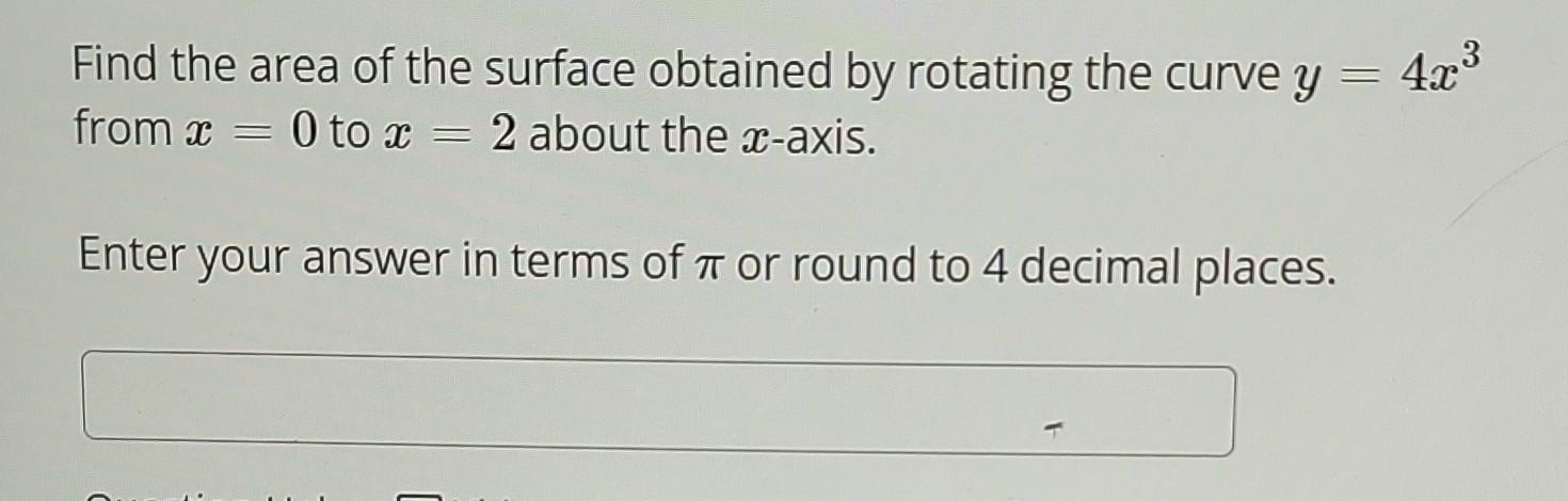 Solved Find the area of the surface obtained by rotating the | Chegg.com