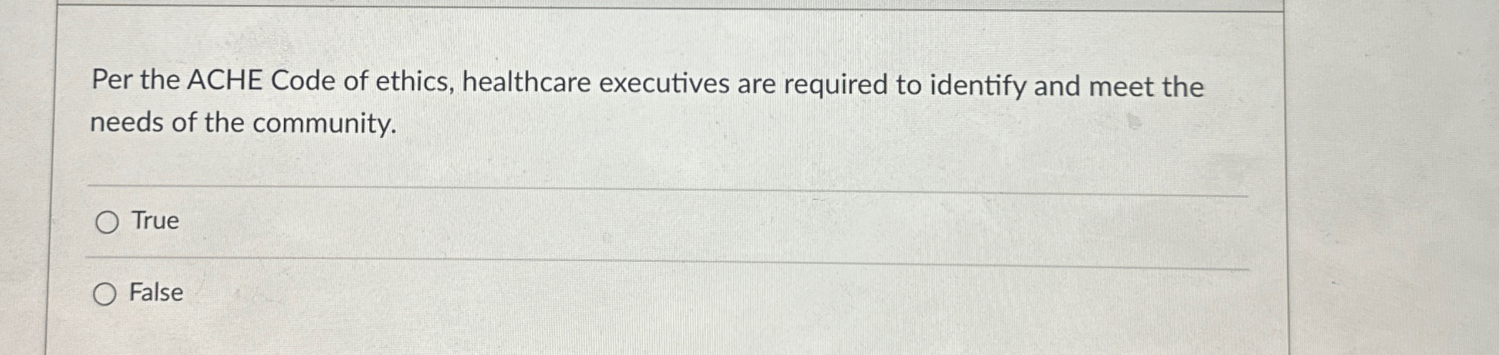 Solved Per the ACHE Code of ethics, healthcare executives | Chegg.com