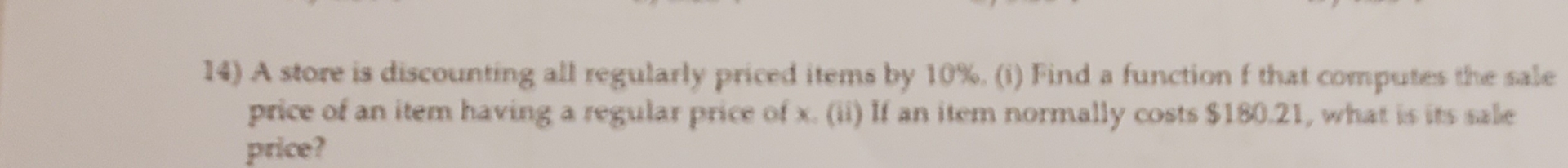 Solved A store is discounting all regularly priced items by | Chegg.com