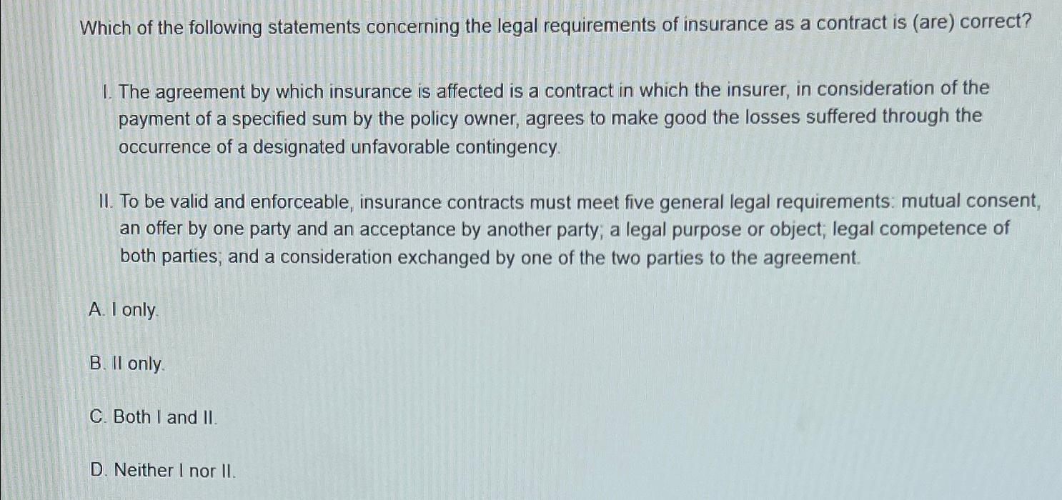 Solved Which of the following statements concerning the | Chegg.com