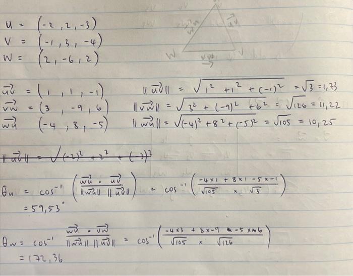Solved Triangle UVW is formed by connecting the points in 3D | Chegg.com