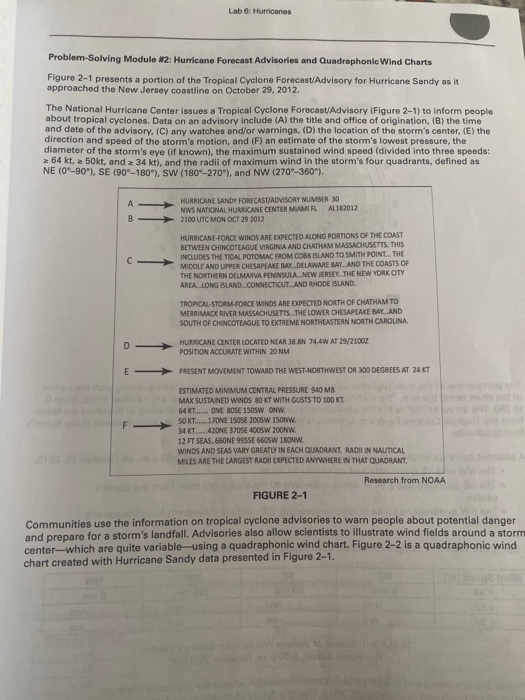 Solved Lab 6 Hurricanes Problem Solving Module 2 4500