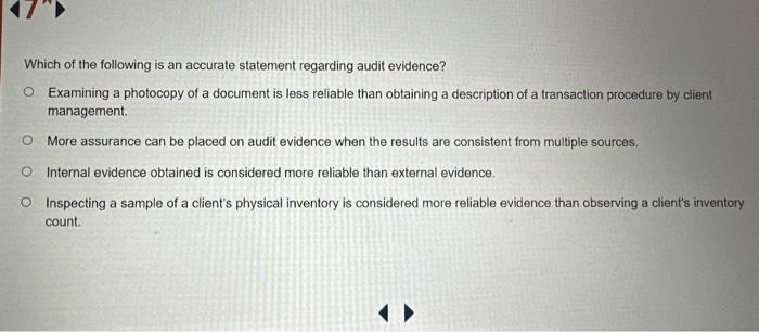 Solved Which of the following is an accurate statement | Chegg.com