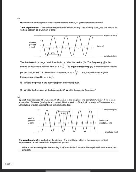 Solved 4) How does the bobbing duck (and simple harmonic | Chegg.com