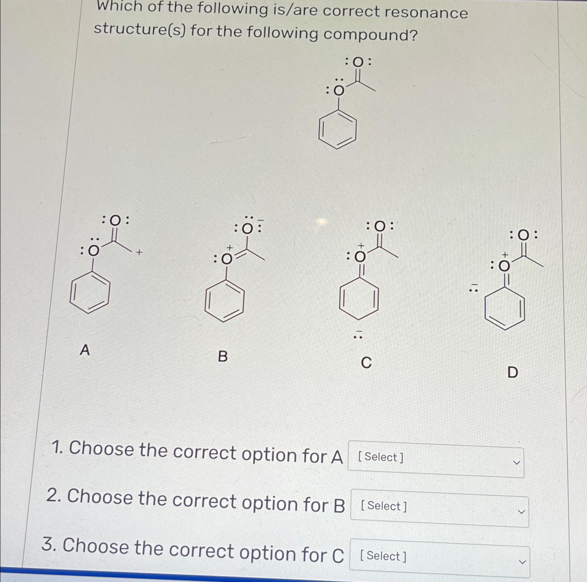 Solved Which of the following is/are correct resonance | Chegg.com