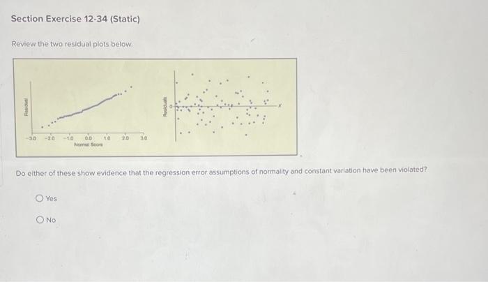 Solved Section Exercise 12-34 (Static) Review the two | Chegg.com