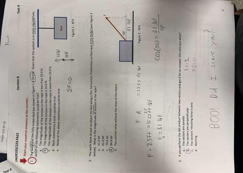 Solved ENGR 103 ﻿Sp ?29ENGR103/123-FA22Version ATest 4Start | Chegg.com