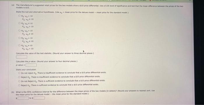 Solved models is sio. Senee the nut and akenative trpotheies | Chegg.com