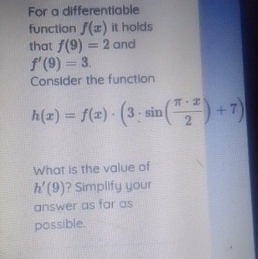 Solved determine the derivative of the function f(xFor a | Chegg.com
