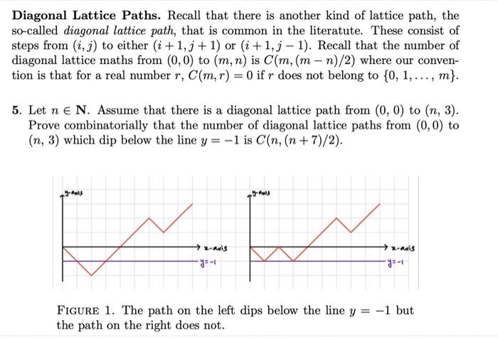 Solved Diagonal Lattice Paths. Recall that there is another | Chegg.com