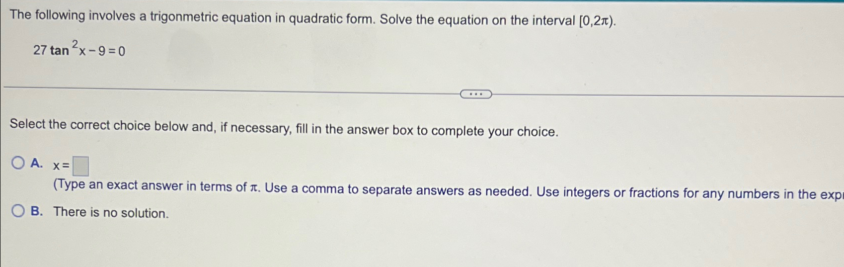 Solved The following involves a trigonmetric equation in | Chegg.com