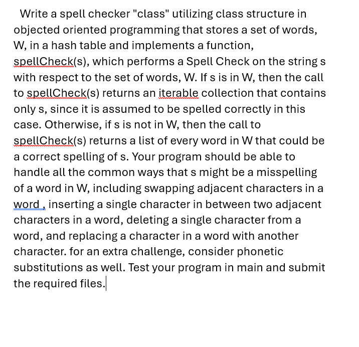 Solved In Java Plz Write A Spimple Program ﻿write A Spell 