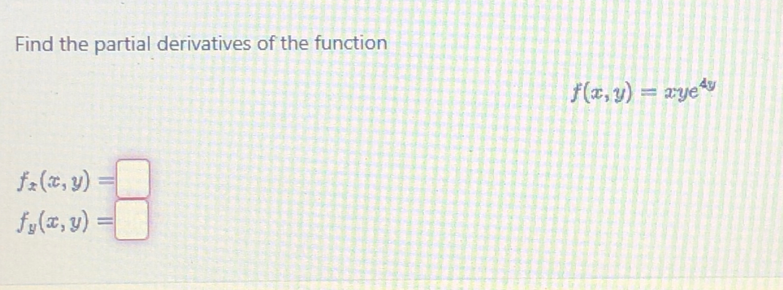 Solved Find the partial derivatives of the | Chegg.com
