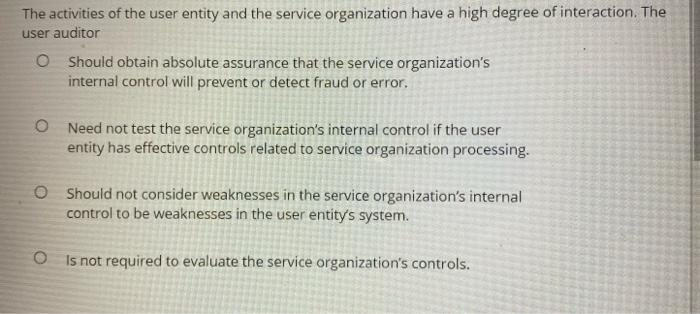Solved The activities of the user entity and the service | Chegg.com