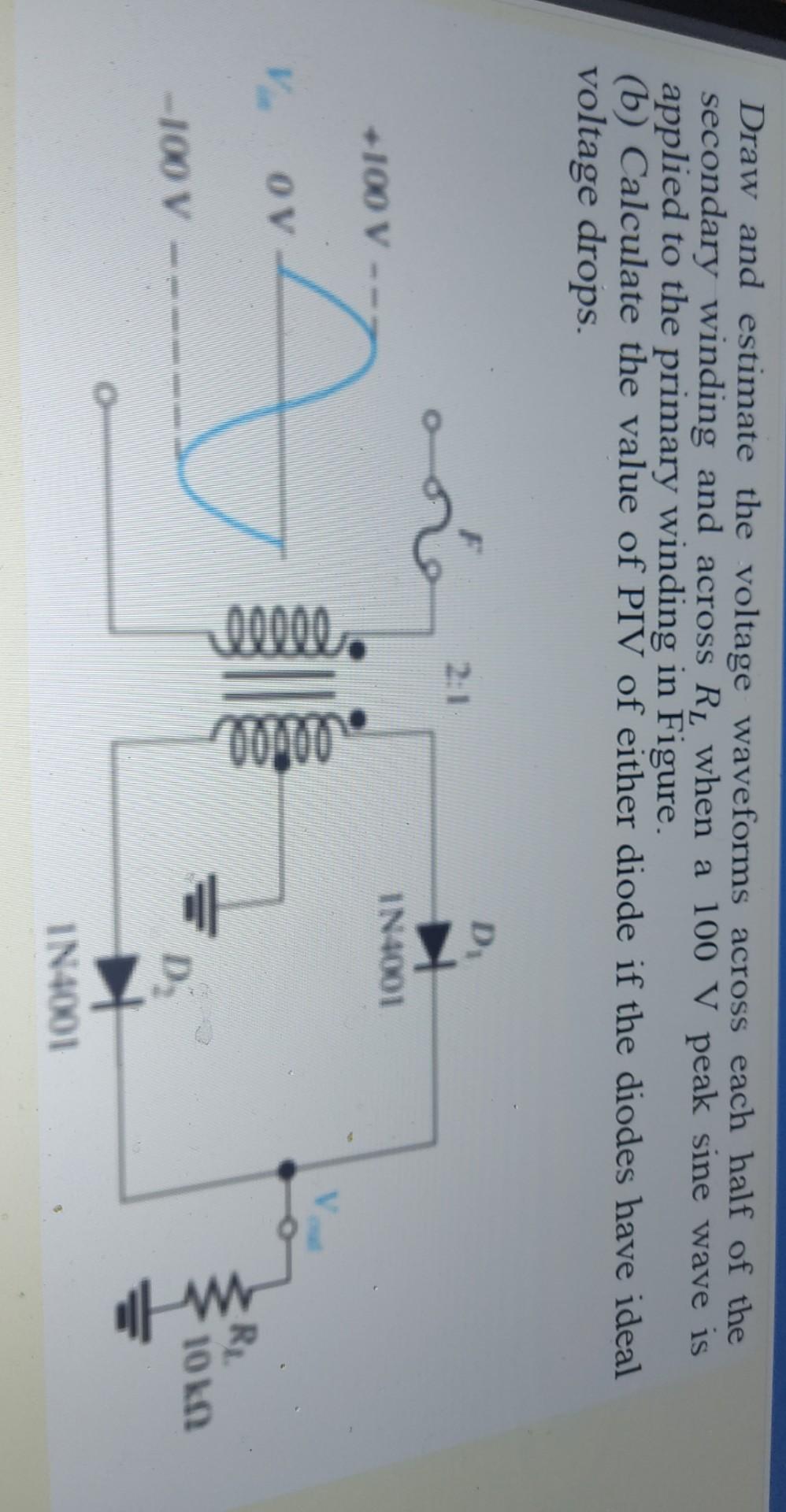 Solved Draw and estimate the voltage waveforms across each | Chegg.com