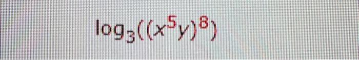 Solved log3((x5y)6) | Chegg.com