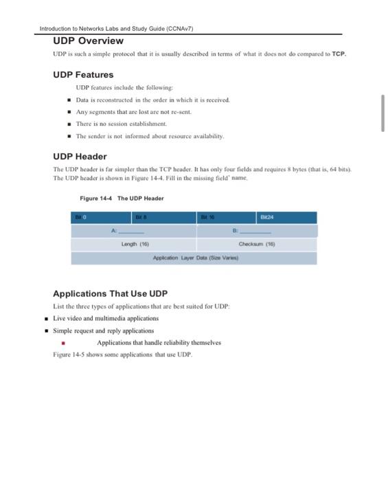 Module 14 Study Guide Transportation of Data The | Chegg.com