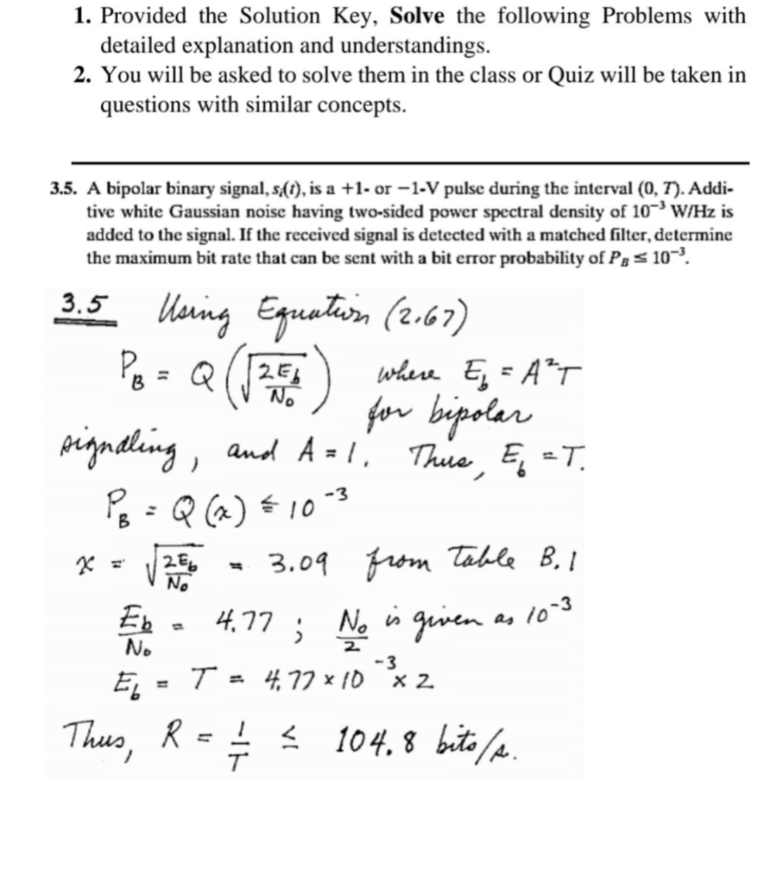 Solved Provided the Solution Key, Solve the following | Chegg.com