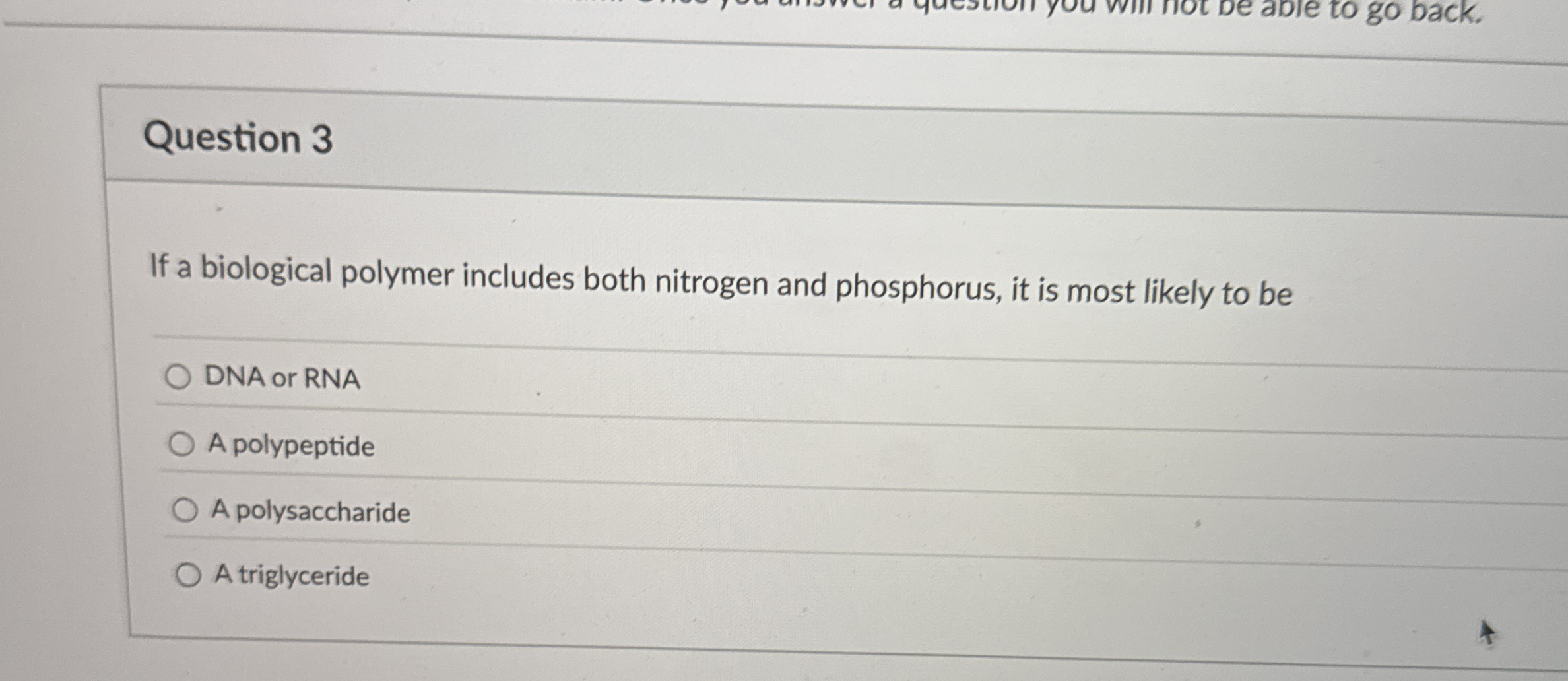 Solved Question 3If a biological polymer includes both | Chegg.com