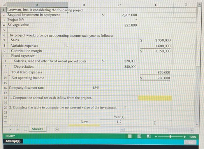 Solved 2. Complete the table to compute the net present | Chegg.com