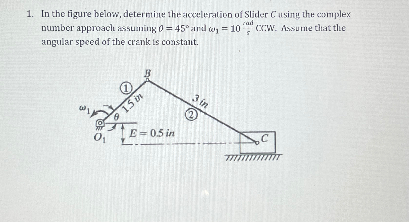 Solved In the figure below, determine the acceleration of | Chegg.com