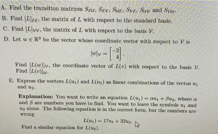 Solved Problem 7. Recall that the standard basis of R2 is | Chegg.com