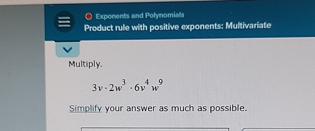 Solved Exponents and PolynomialsProduct rule with positive | Chegg.com