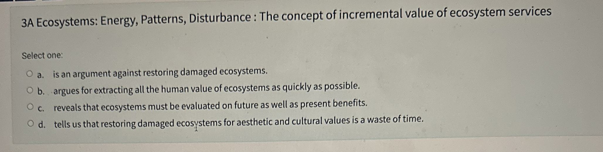 Solved 3A Ecosystems: Energy, Patterns, Disturbance : The | Chegg.com