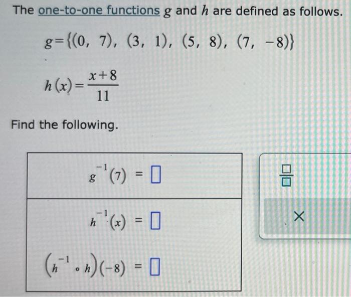 Solved Suppose that the functions g and h are defined as | Chegg.com
