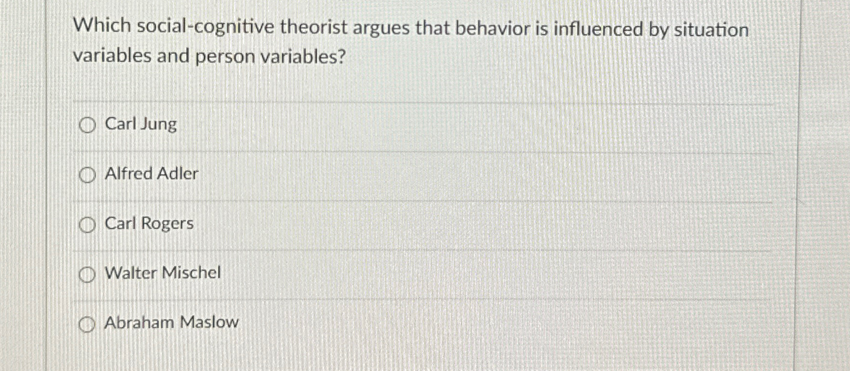 Solved Which social-cognitive theorist argues that behavior | Chegg.com