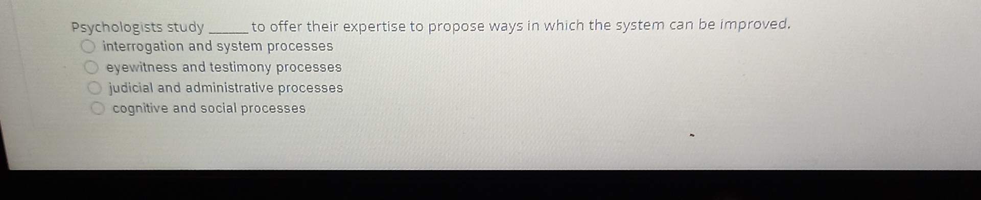 Solved Psychologists study to offer their expertise to | Chegg.com