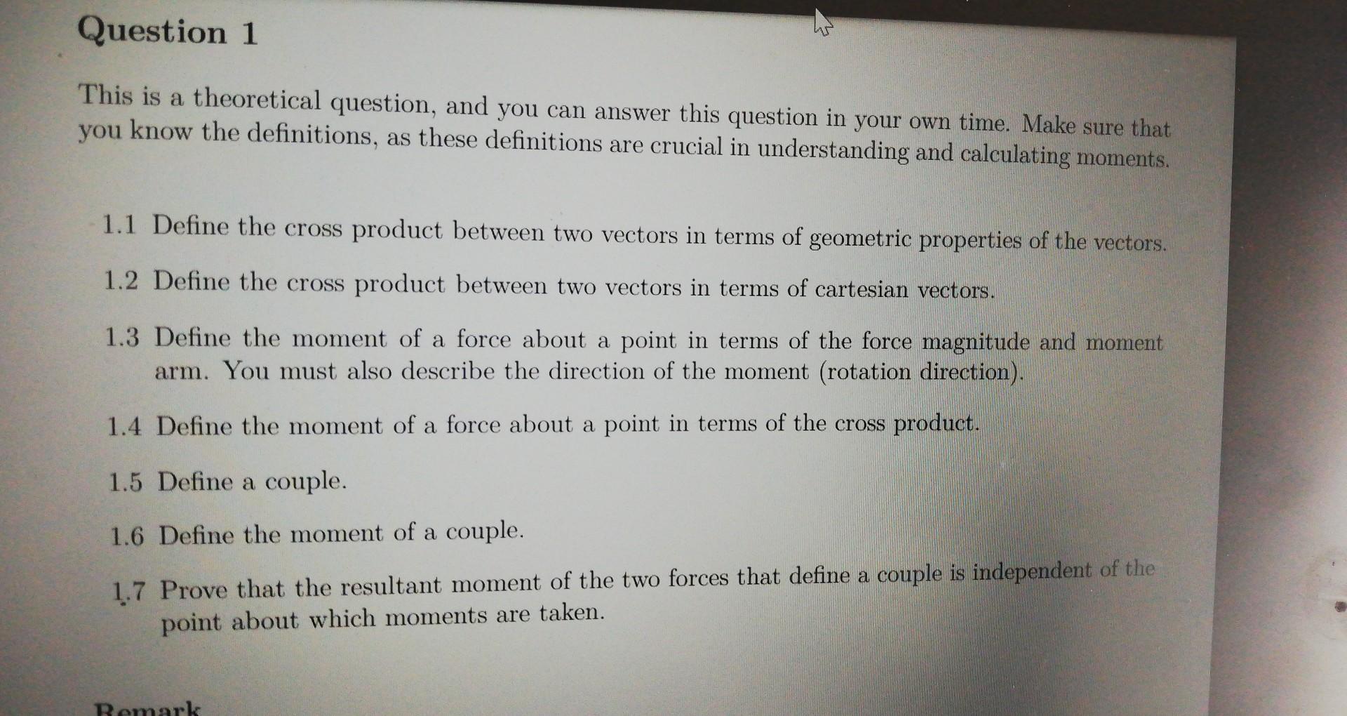 Solved This is a theoretical question, and you can answer | Chegg.com
