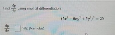 Solved Find dydx ﻿using implicit | Chegg.com
