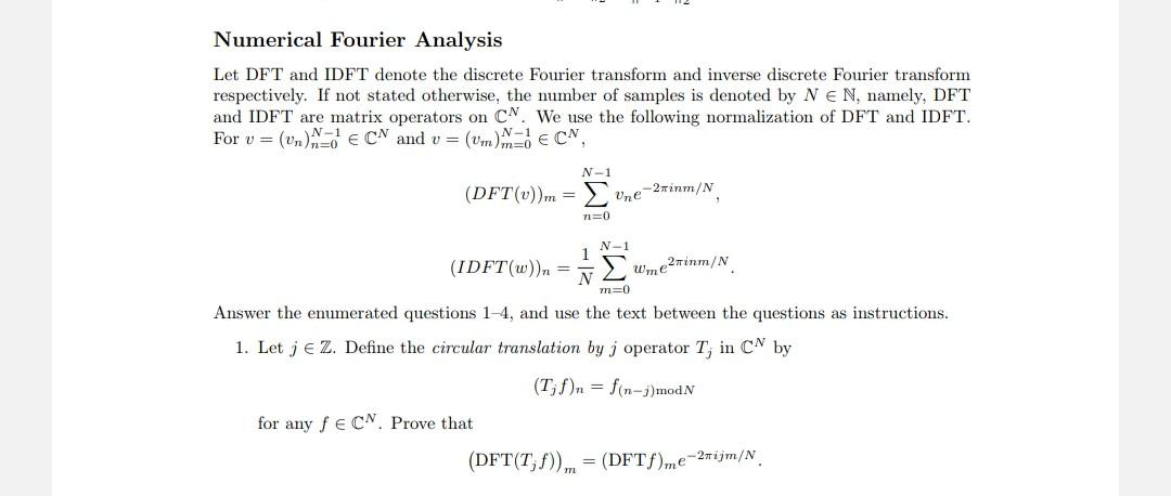 Solved its numerical Fourier Analysis task.kindly give | Chegg.com