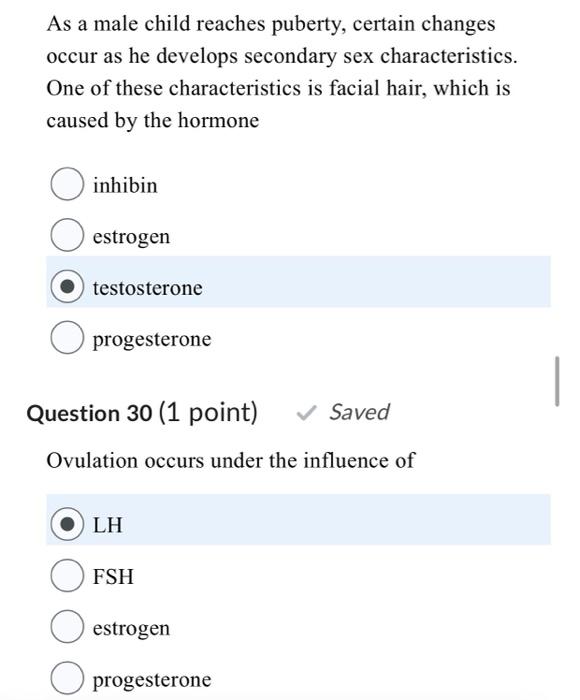 Solved The following graph shows estrogen and progesterone | Chegg.com
