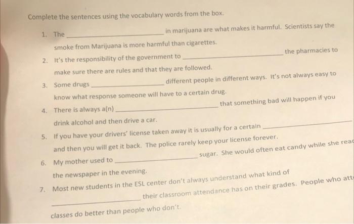 Solved Unit 3b vocabulary Homework not extreme, not too much | Chegg.com