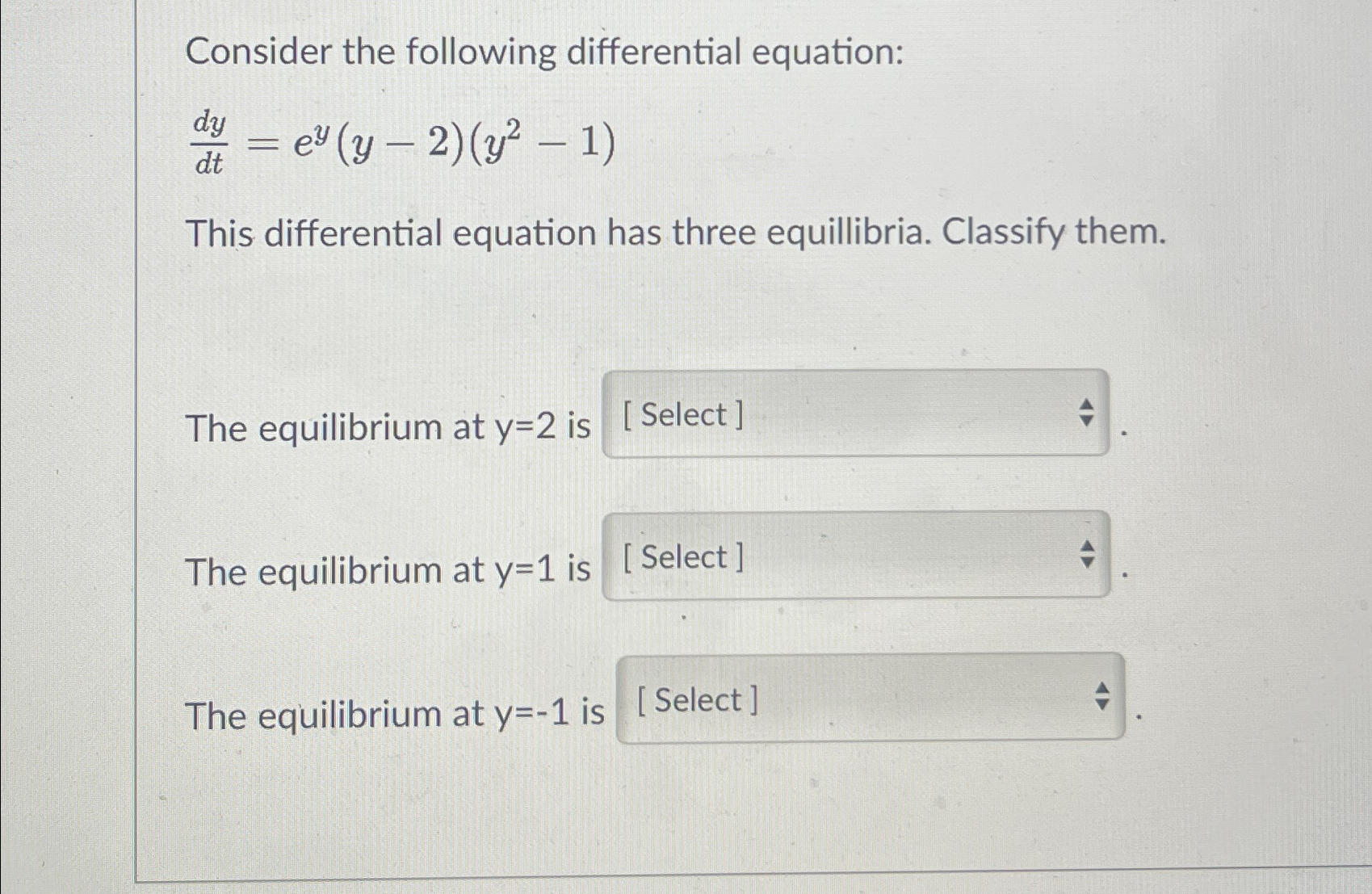 Solved Consider the following differential | Chegg.com
