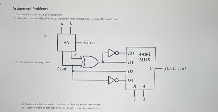Solved Assignment Problems 1. Derive an equation for a 6 to | Chegg.com