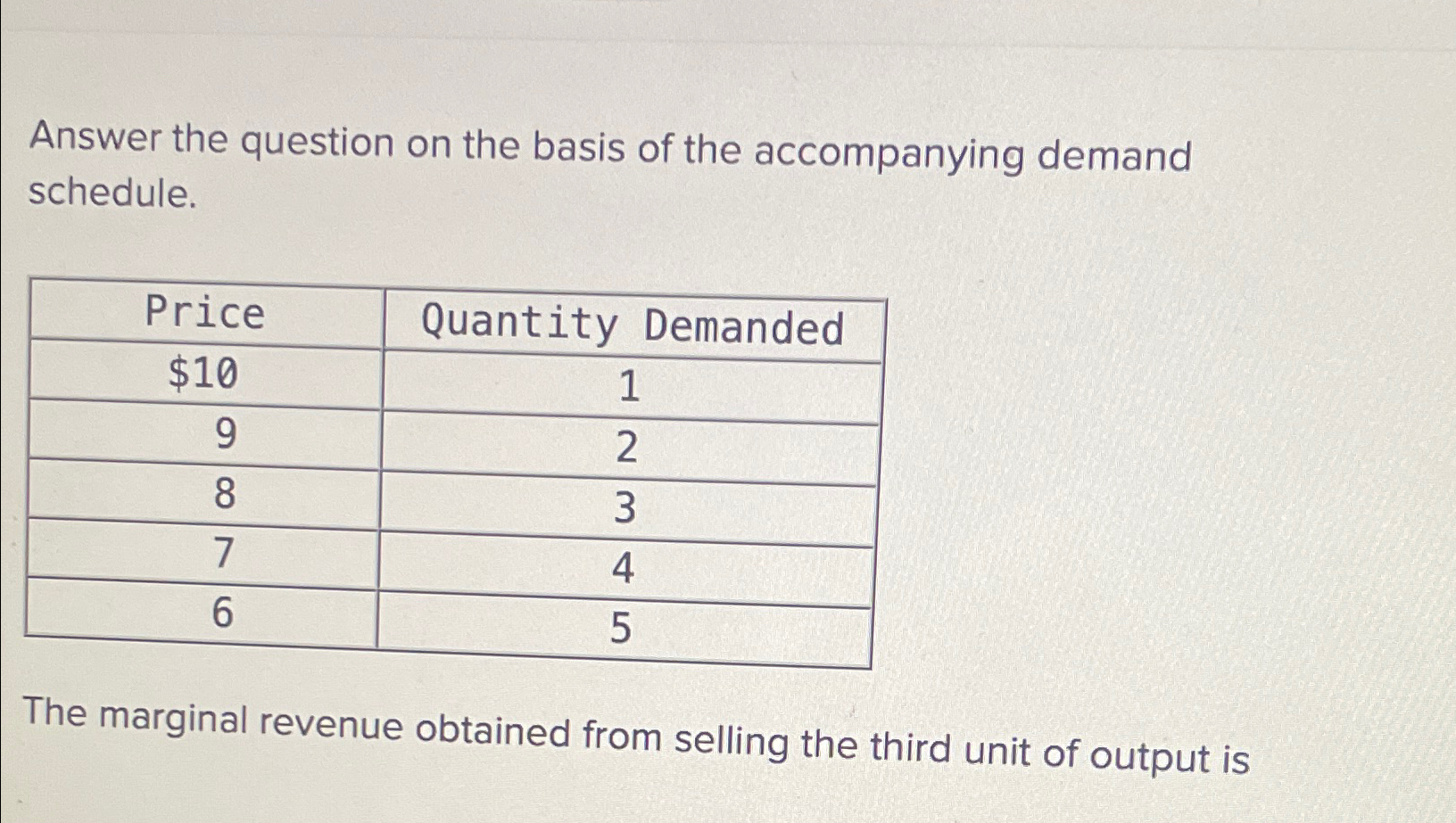 Solved Answer the question on the basis of the accompanying | Chegg.com