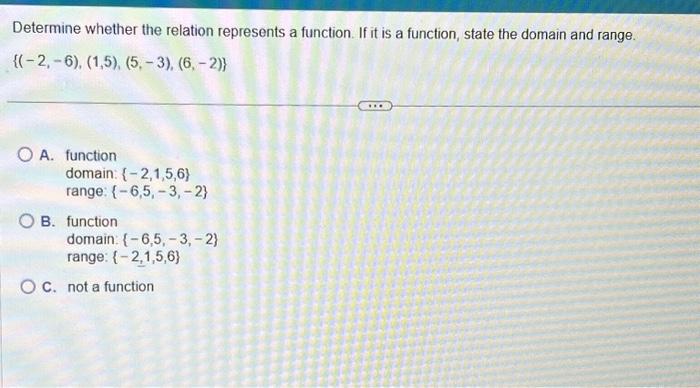 Solved Determine whether the relation represents a function. | Chegg.com