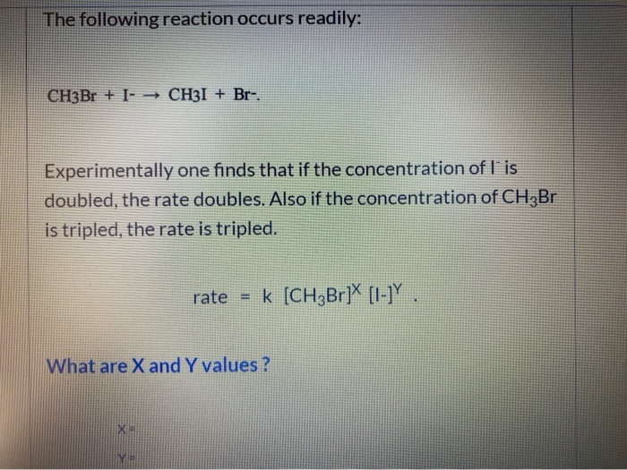 Solved The following reaction occurs readily: CH3Br + 1- | Chegg.com