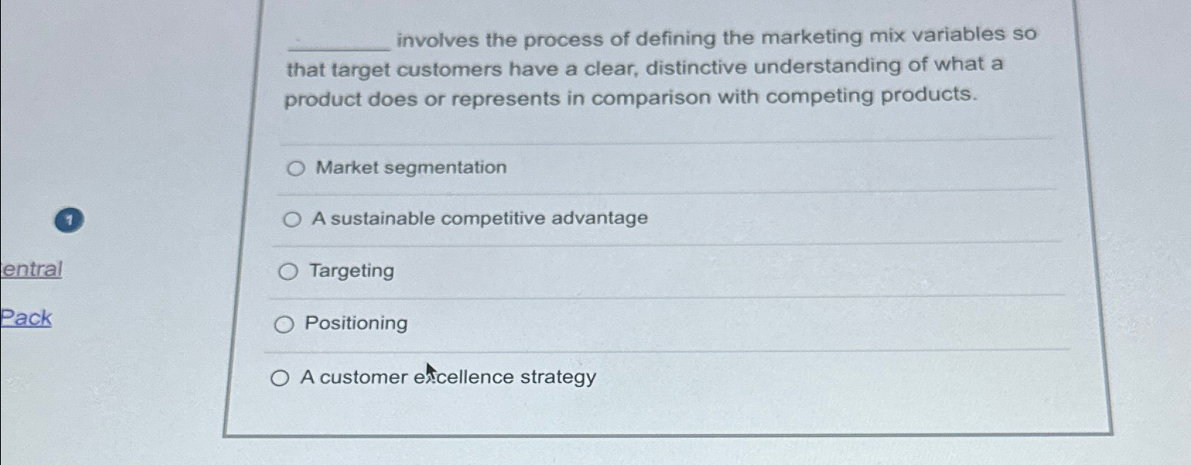 Solved involves the process of defining the marketing mix | Chegg.com
